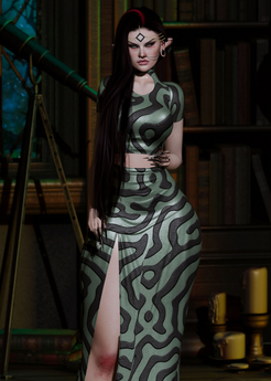 Second Life Marketplace - !!L$99 PROMO!! [COSMOS] Rabea Top & Skirt Set ...